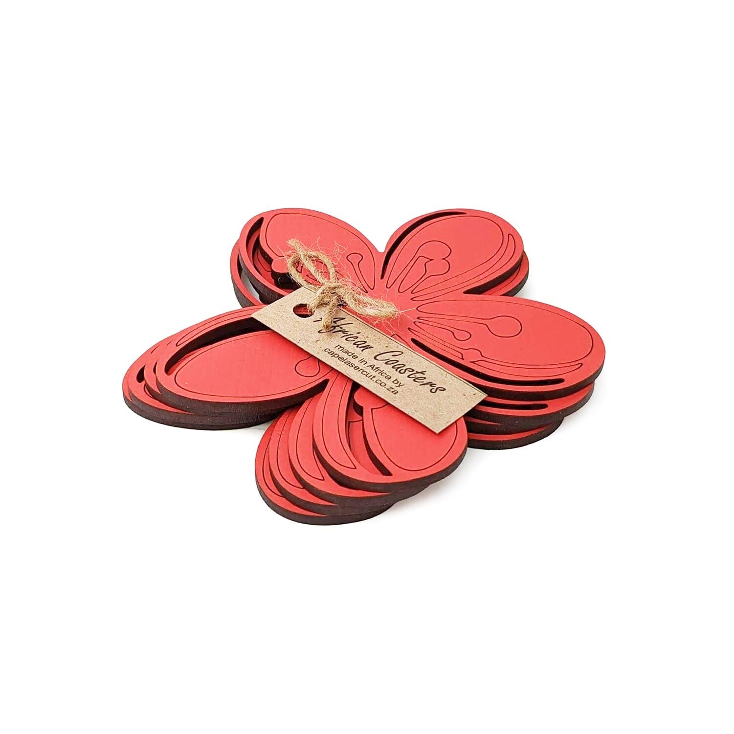 Cape Lasercut African Iris Coaster Sets | Made by Artisans